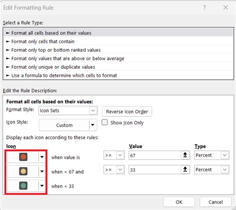 Image result for Excel Conditional Formatting Icon Sets