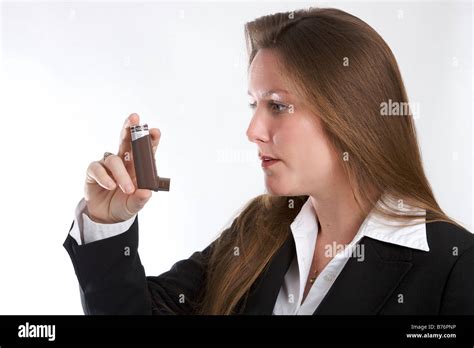 Image result for Woman Using Inhaler