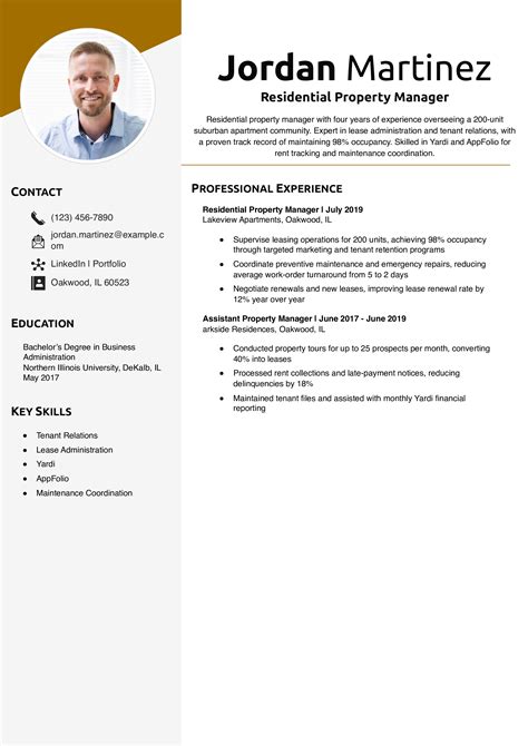 Image result for Property Manager Resume Examples/Samples