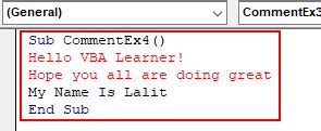 Image result for Comment Out Code VBA
