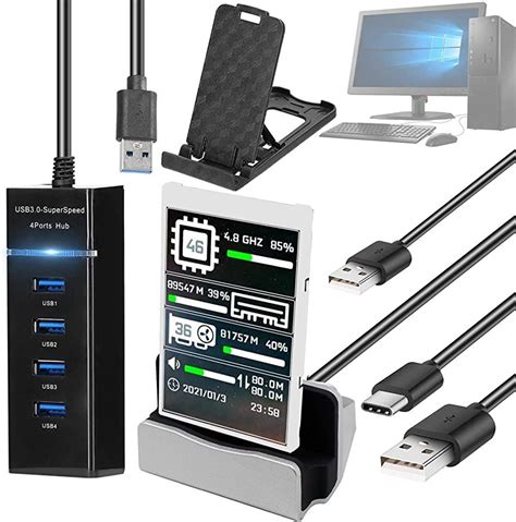 moluo Mini Computer Monitor Screen Portable 3 5 in Computer Monitor Kit ...