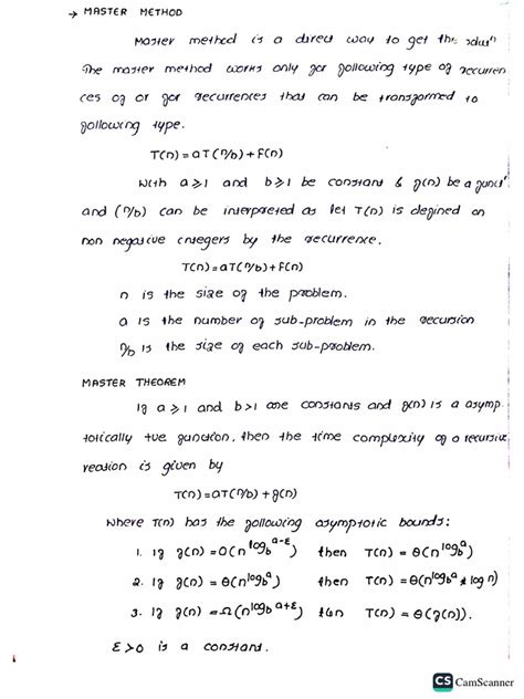 Image result for Algorithms Master Theorem