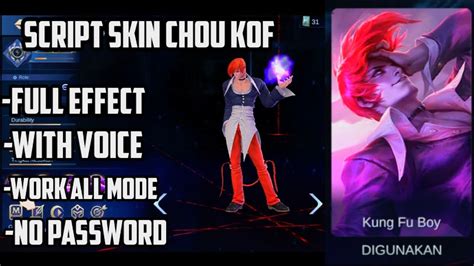 Image result for Chou KOF Skin Script