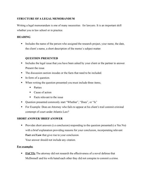 Image result for Example of a Legal Memorandum Format