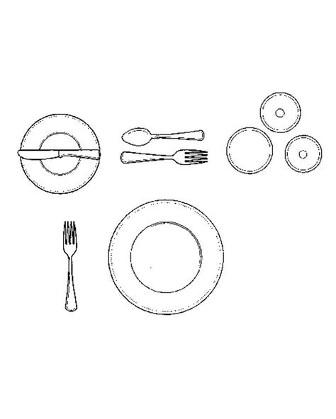 Image result for Drawing of a Basic Table Setting