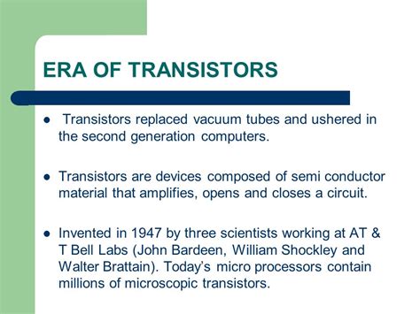 Image result for Transistor 2nd Generation Computer