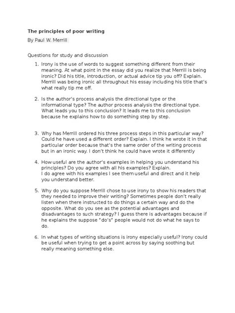 Image result for Poor Writing Example