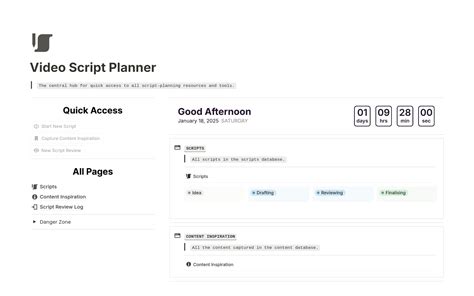 Video Script Planner Template by CreatorJagat | Notion Marketplace