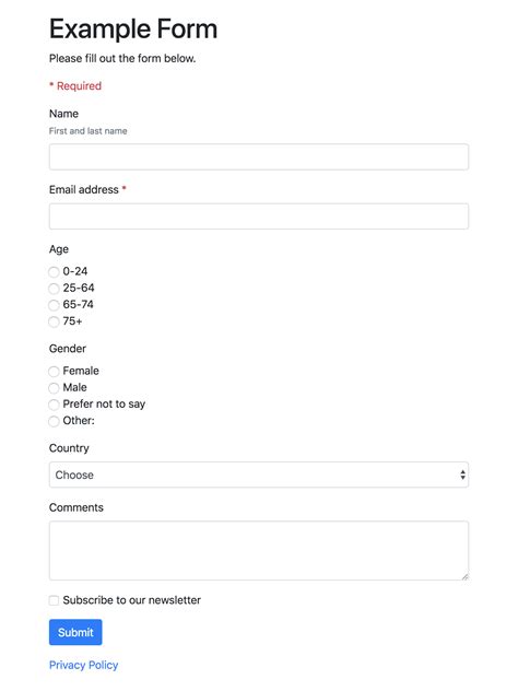 Image result for Google Forms Sample HTML