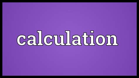 Image result for Calculation Definition