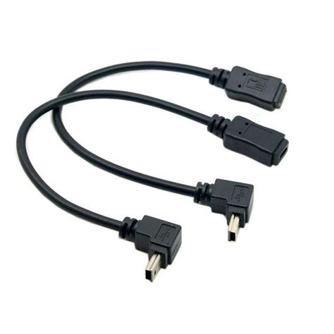 Mini USB 90 Degree Angled Extension Cable