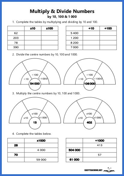 Image result for Multiple and Divide Worksheet