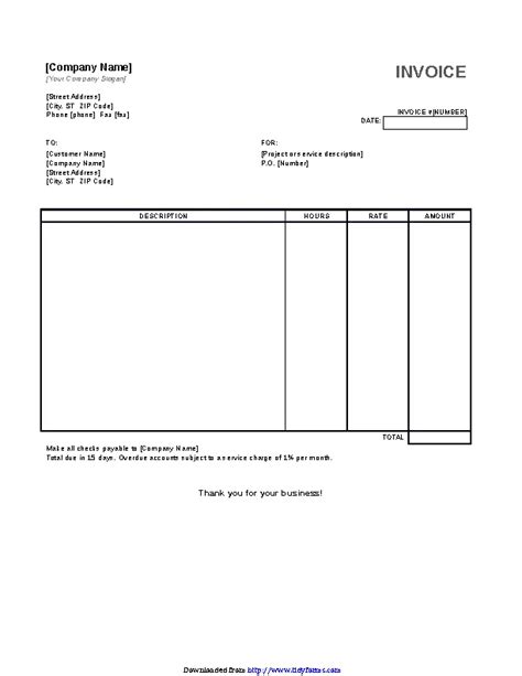 Image result for Example Service Invoice Template