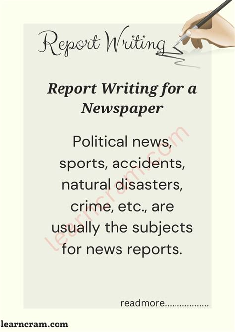 Image result for Report Writing Examples Class 7