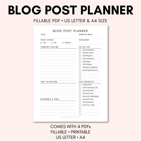 Image result for Blog Post Planner