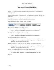 Image result for PhET Sound Simulation Lab Answer Key