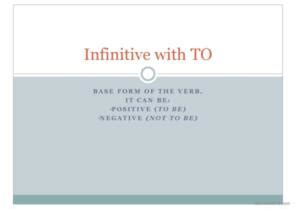 Image result for To-Infinitive