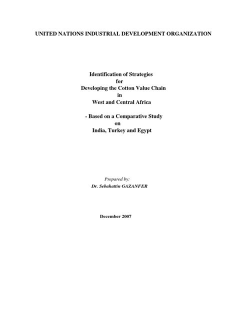 Cotton Value Chain | PDF | Cotton | Competitiveness