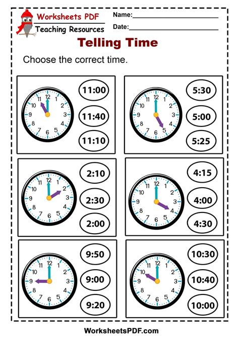 Image result for Basic Telling Time Worksheets