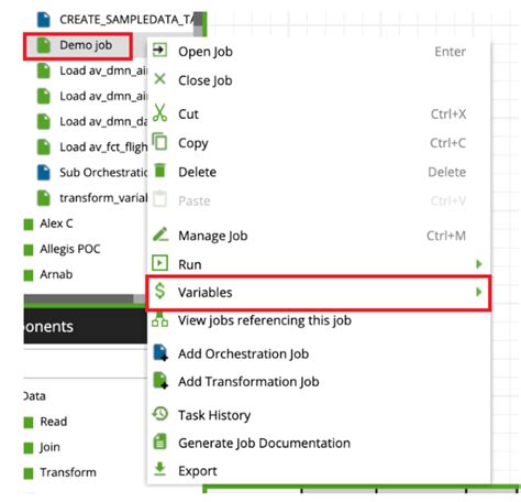 Image result for How to Use Variables in Matillion