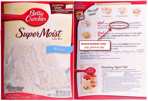 Image result for Cake Mix Box Instructions