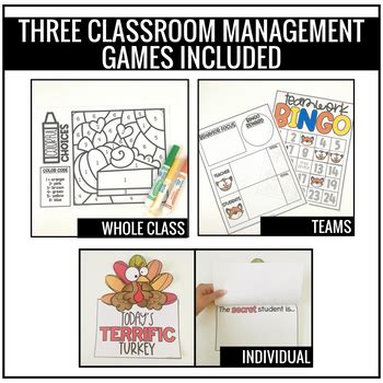 November Classroom Management Behavior Games | TpT