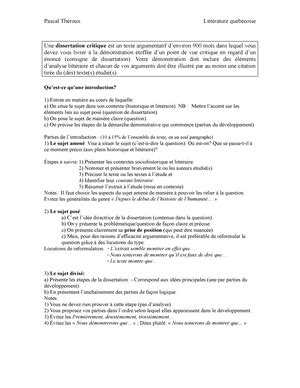 Image result for Dissertation Explicative Exemple