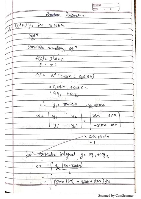 Image result for Complementary Function Particular Integral