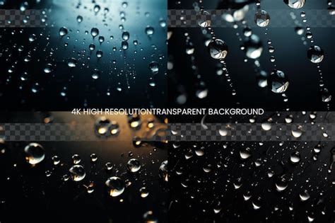 Rain drop and water splash on transparent background | Premium AI ...