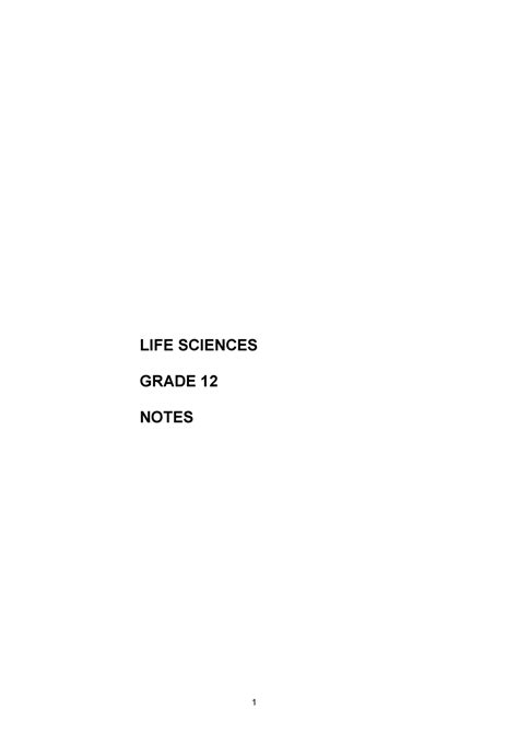 Image result for Life Science Grade 12 Notes