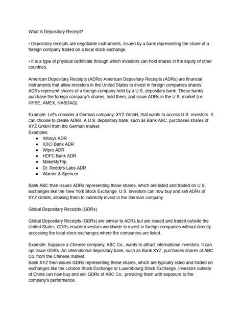 Image result for Depository Receipt