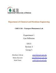 Image result for Gas Diffusion Lab Report Sample
