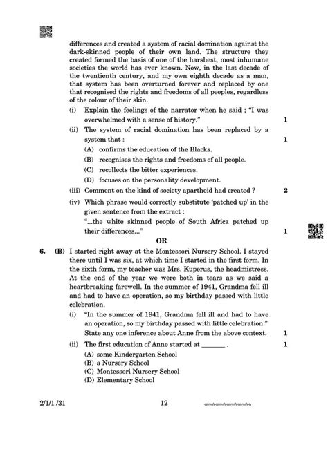 Image result for English Class 10 Question Paper