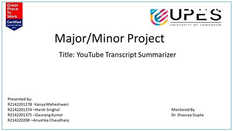 Image result for YouTube Transcript Summarizer Project