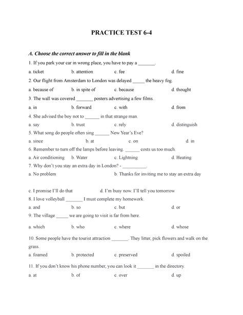 Image result for A6 Practice Test