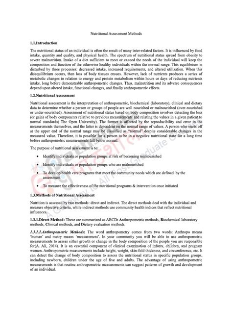 Image result for Nutritional Assessment Methods