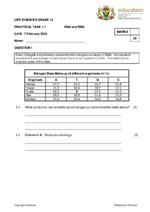 Image result for Life Science Monthyl Test Grade 12