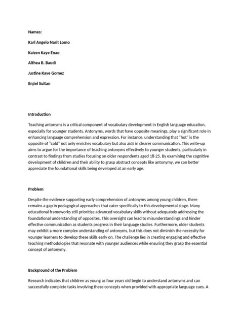 Image result for Write Up Simple Example and Format