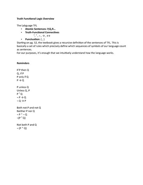 Image result for Truth-Functional Logic