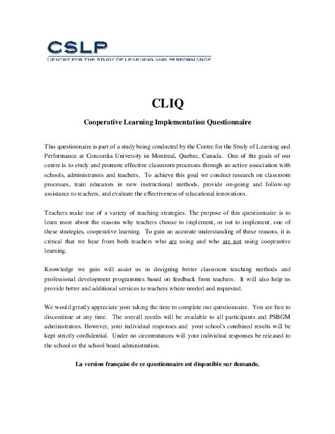 Image result for Collaborative Learning Questionnaire