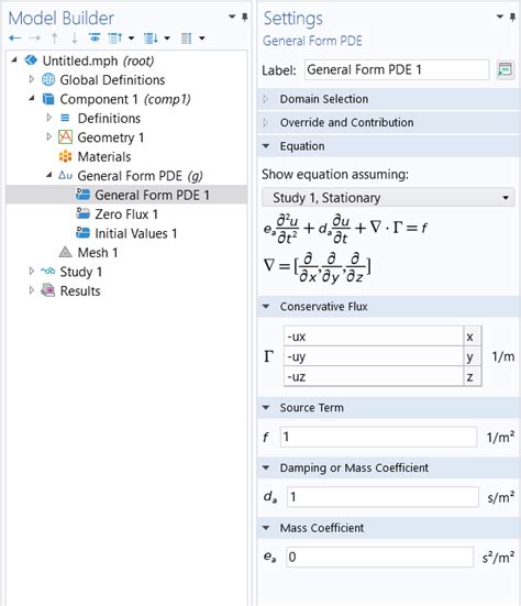 Image result for COMSOL Multiphysics PDE Interface