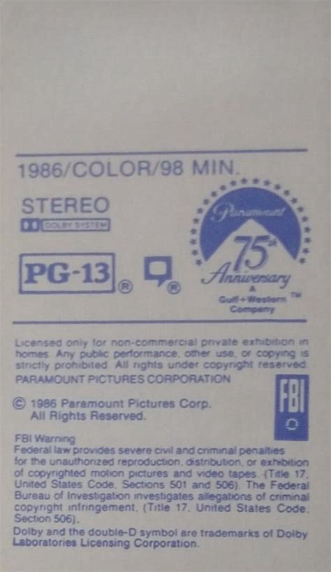 Image result for Paramount VHS Sticker Label