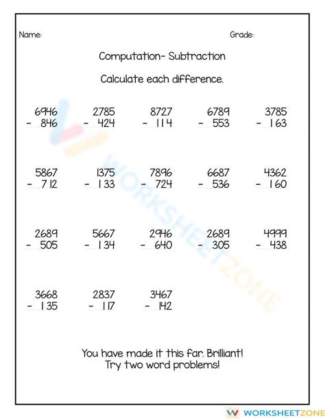 Image result for Simple Subtraction