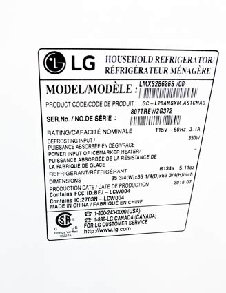 Image result for LG Refrigerator Troubleshooting Guide Serial Number
