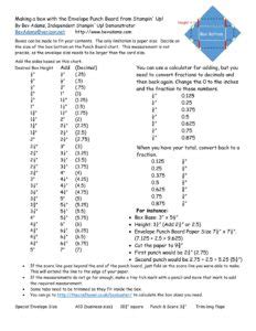 Image result for Envelope Punch Board Box Sizes