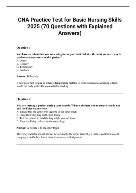 Image result for CNA Test Questions and Answers Explained