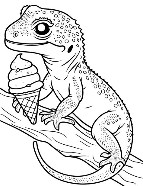 Image result for Lizard Coloring Pages