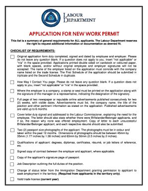 Image result for Work Permit Application Form