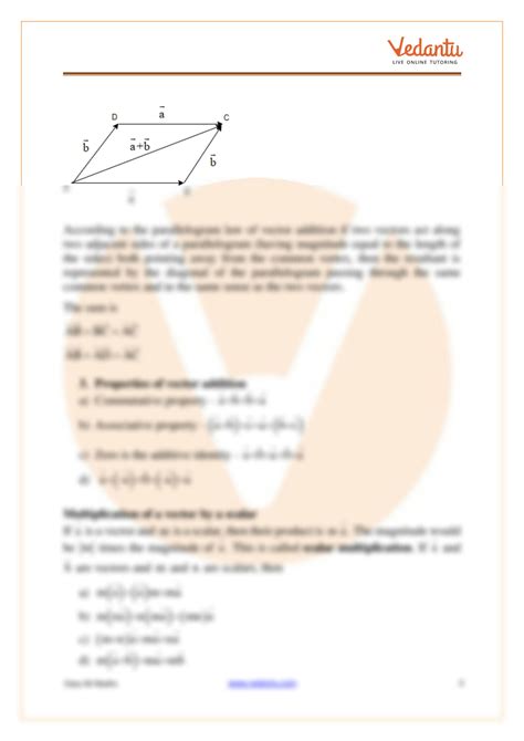 Image result for Vector Class 12 Revision Sheet