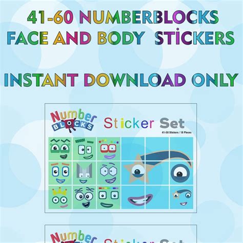 Image result for NumberBlocks Face Stickers